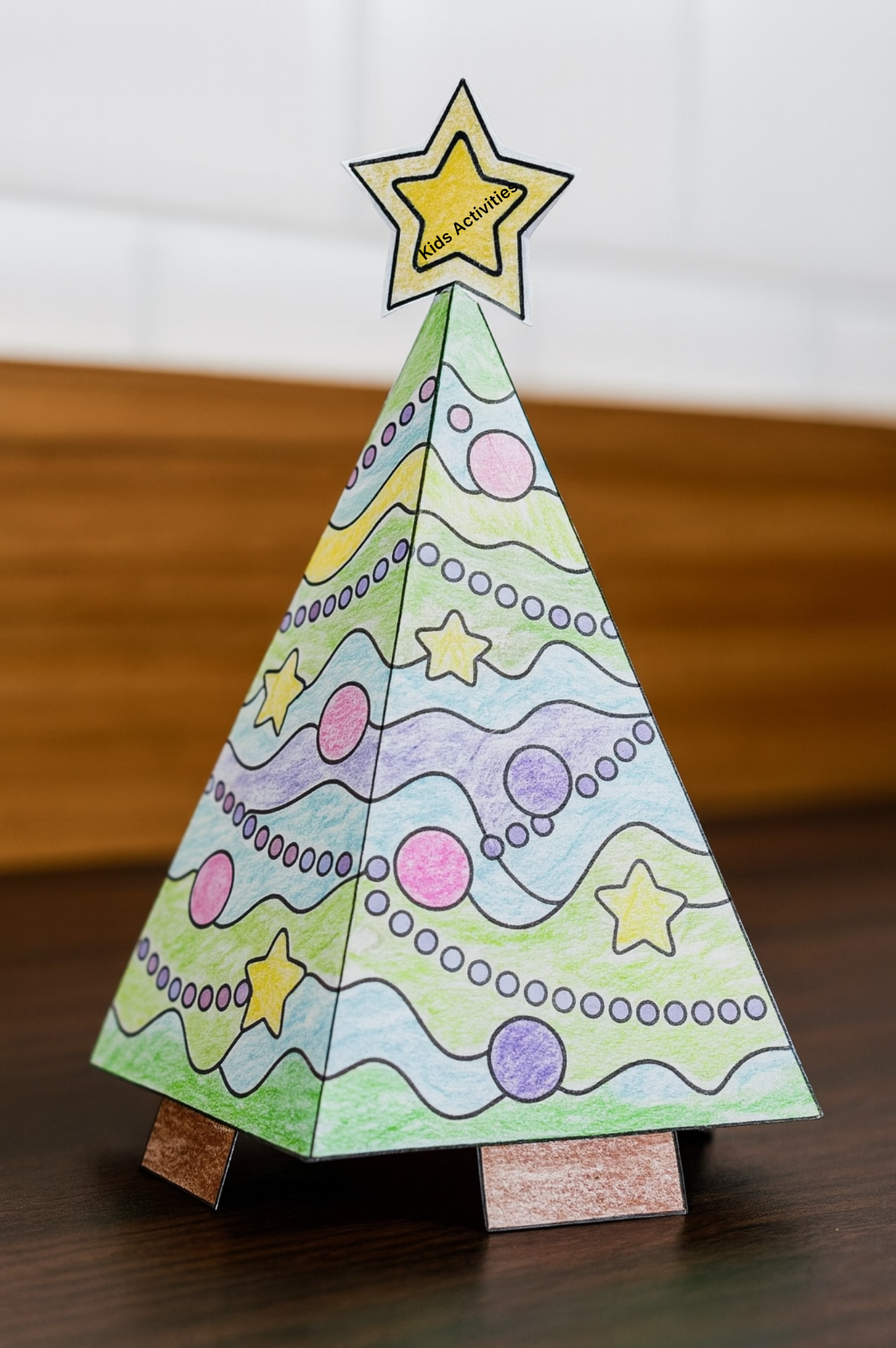 3D Paper Christmas Tree - Kids Activities