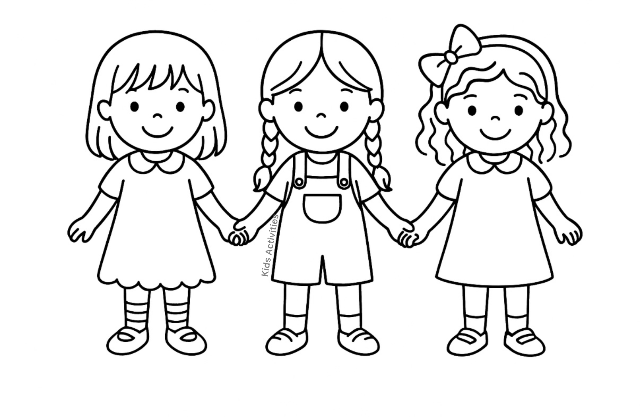 Coloring pages of different children - Kids Activities