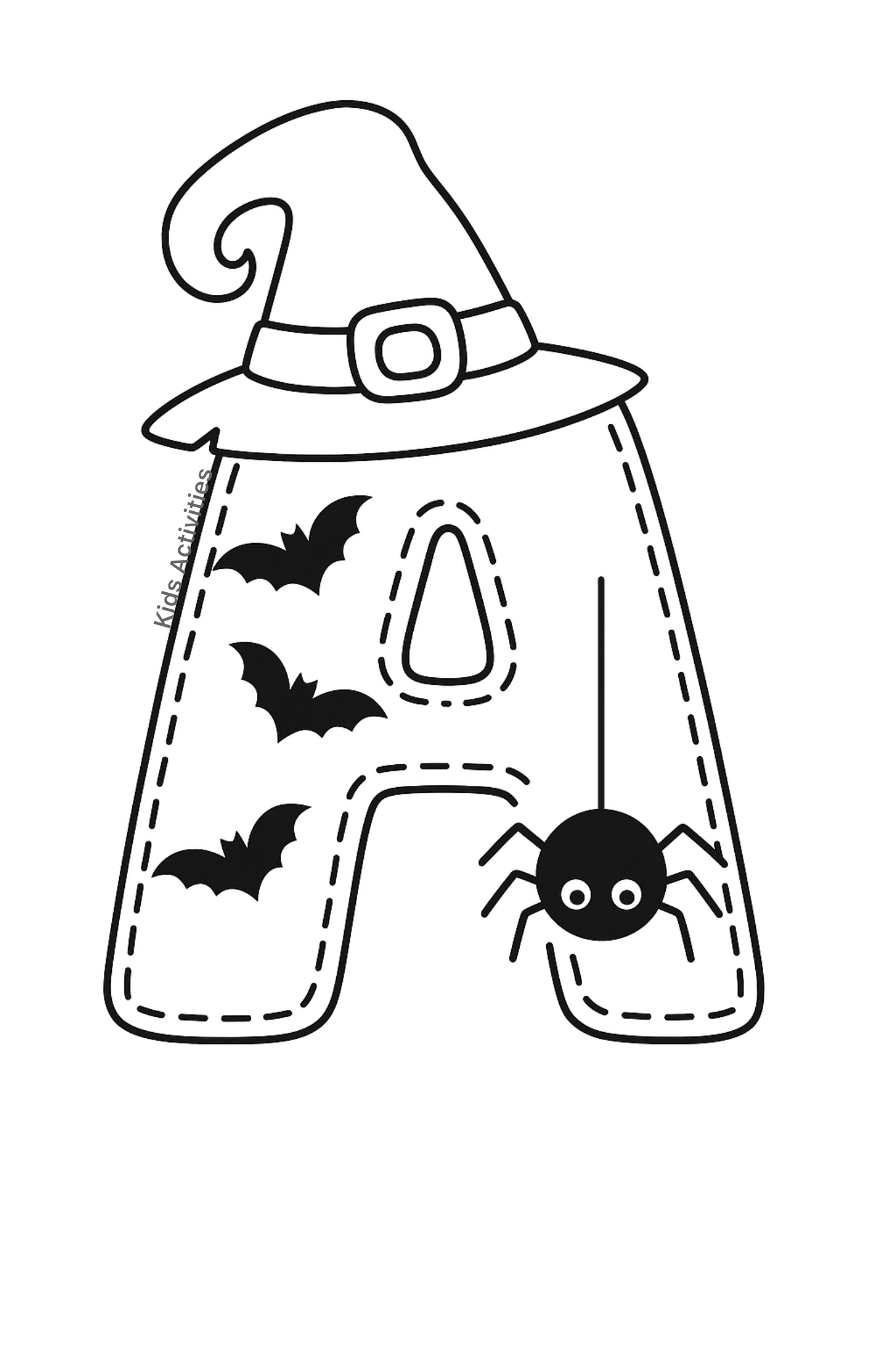 Color The Letters in Halloween Theme - Kids Activities