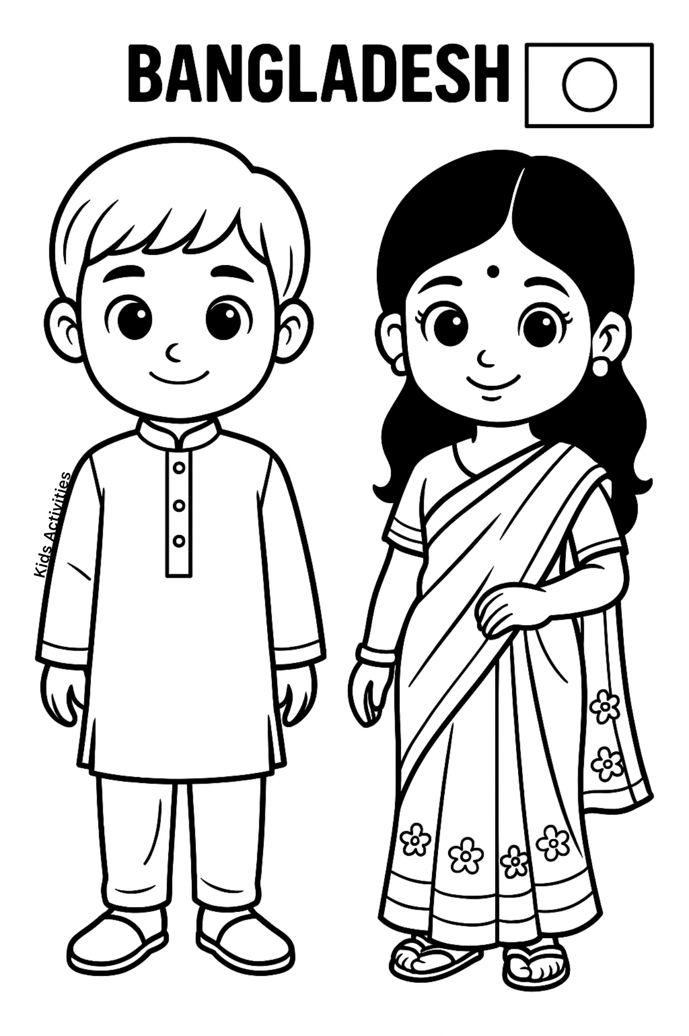 Kids And Cultures Around The World Coloring Images - Kids Activities