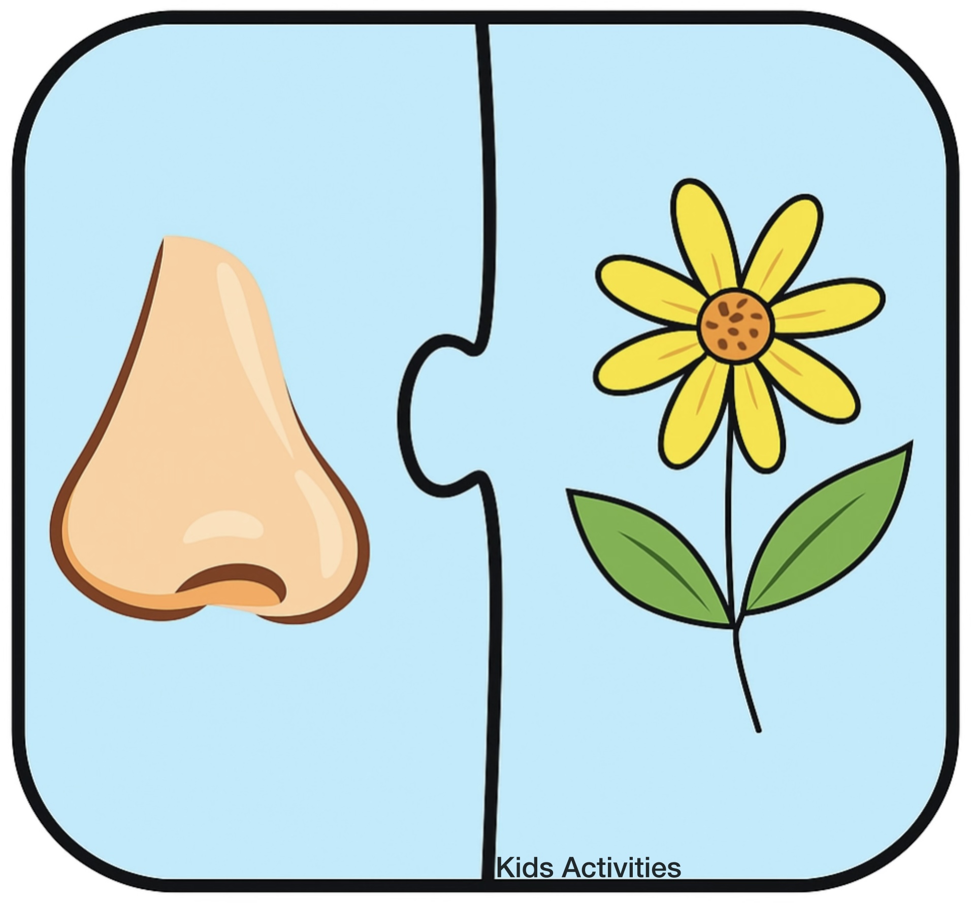 5 senses puzzle for colours - Kids Activities