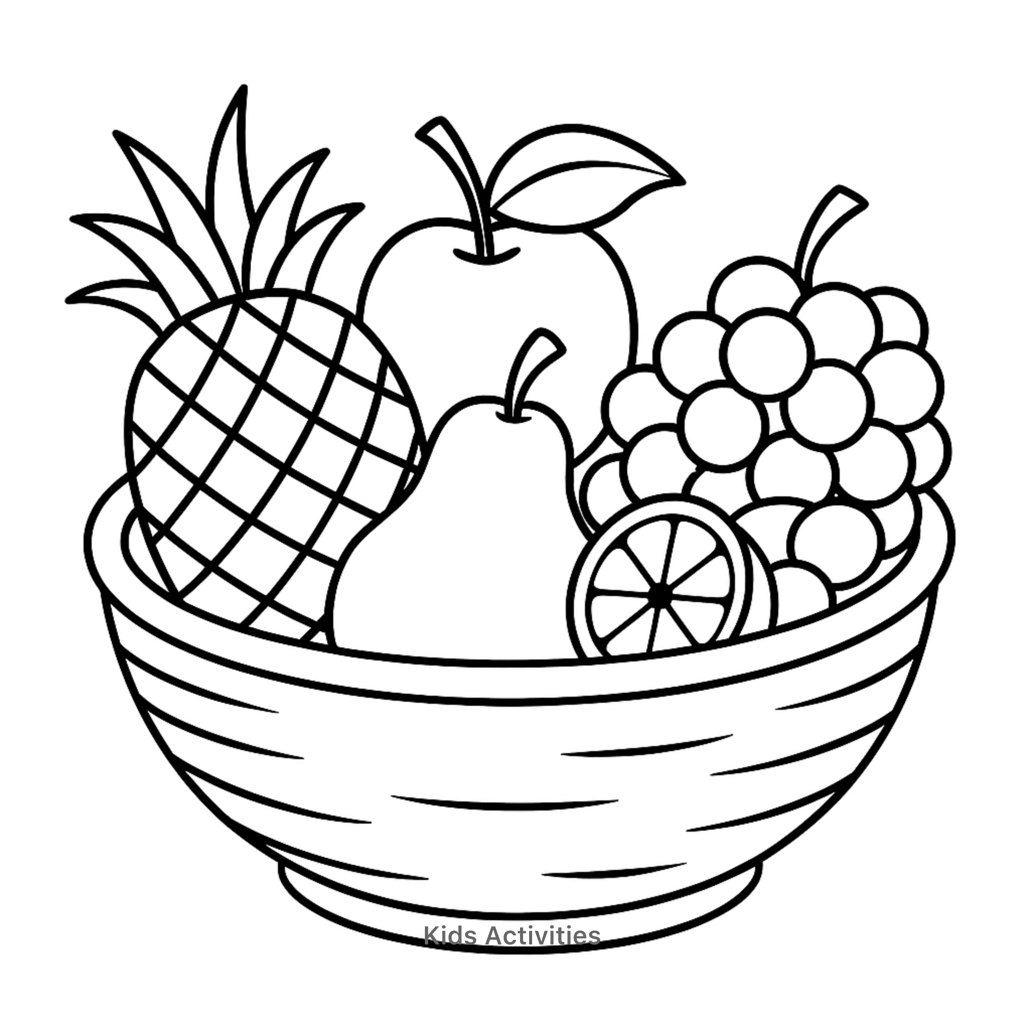 Fruits Basket Coloring Pages - Kids Activities