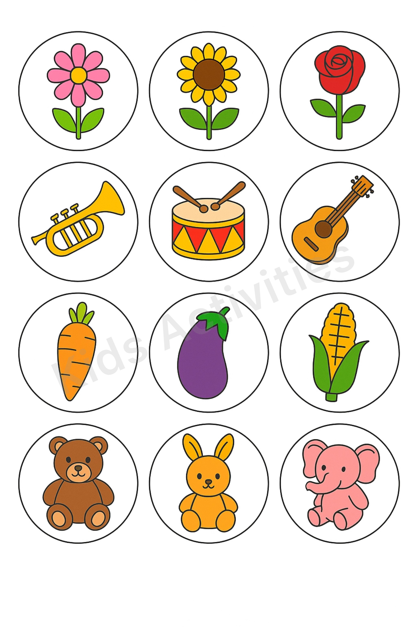 Learn and Match 5 Senses - Kids Activities