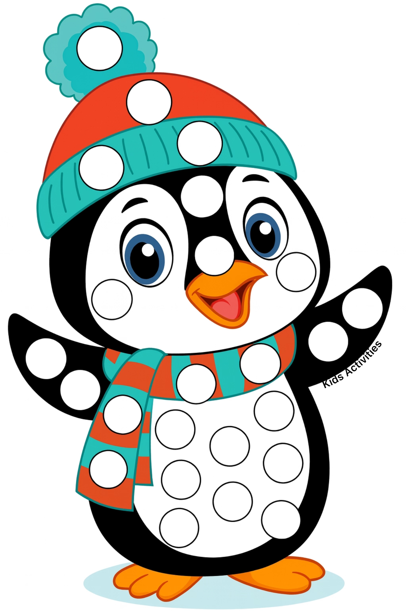 Winter Themed Dot Painting Activities - Kids Activities